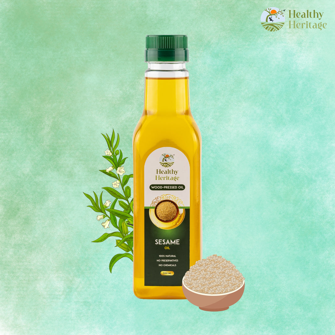 Wood Cold Pressed Sesame Oil – Healthy Heritage